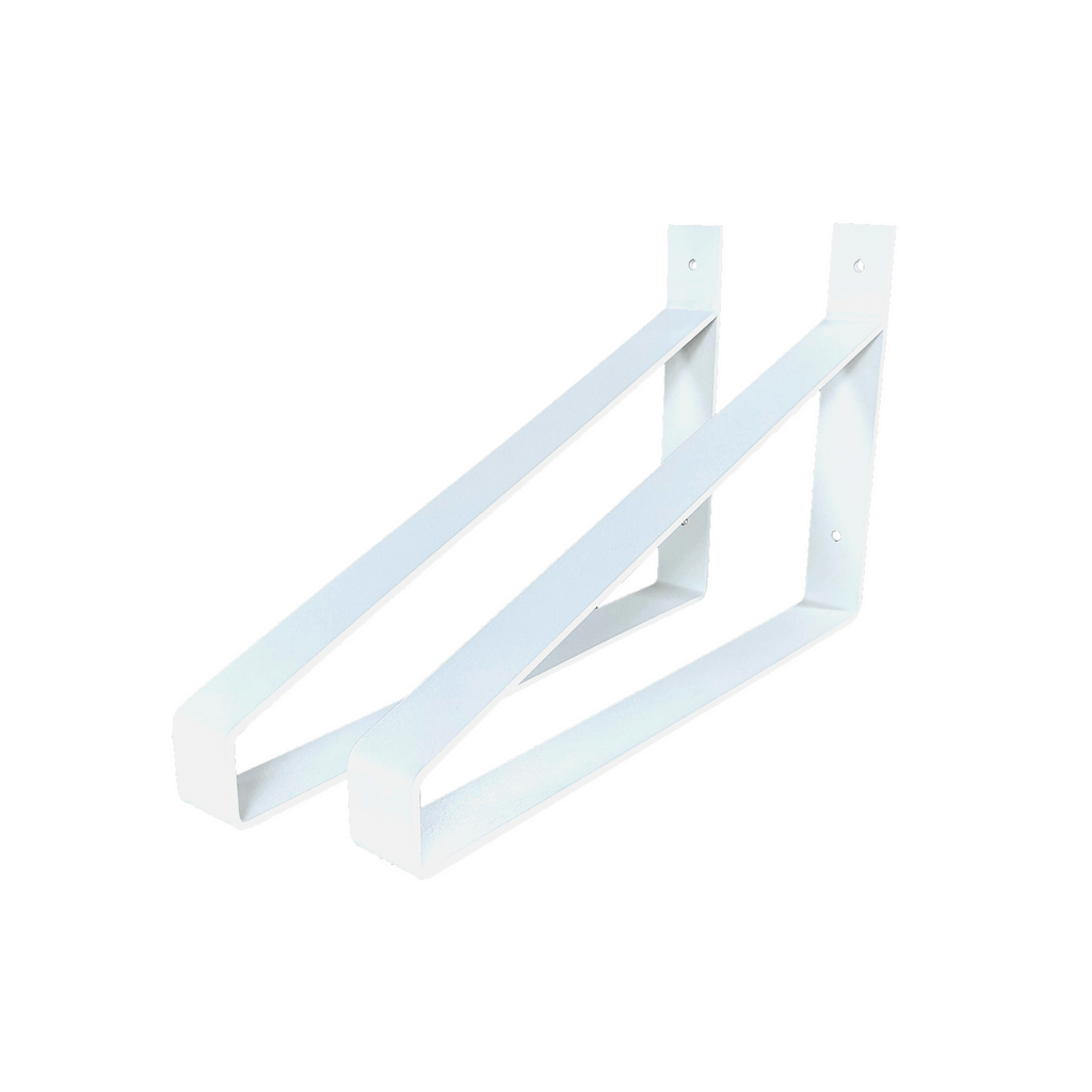 De Industriële Plankdragers XL Mat Wit - 40 cm - Goudmethout.nl