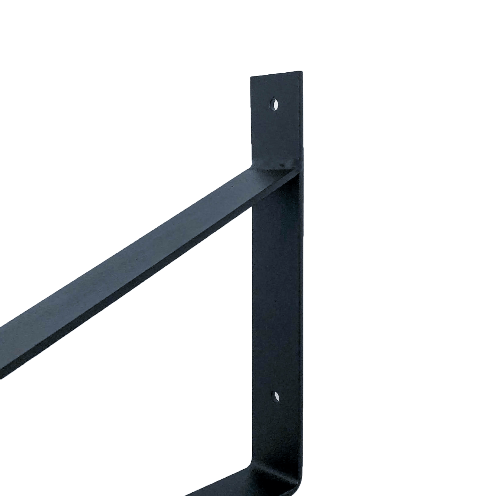 Industriële Plankdragers XL Matzwart 35cm - Goudmethout.nl